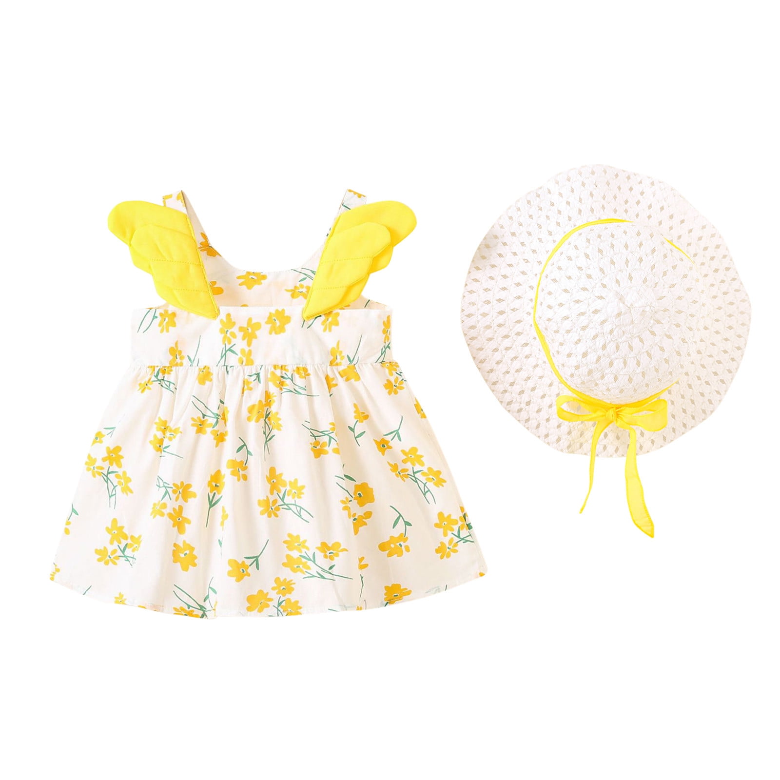 Bnwani Girls Summer Clothes Set, 100% Cotton Summer Wear Floral Dress ...