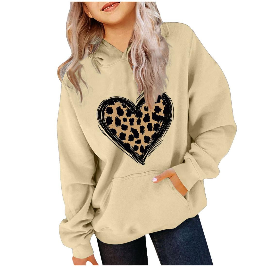 Bnwani Hoodies Girls Crew Neck Long Sleeve Pockets Sports Sweatshirt ...