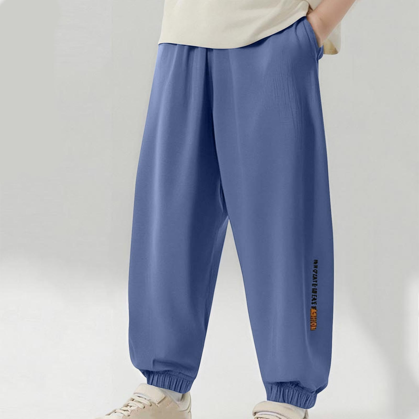 Bnwani Kids Cargo Pants Boys Work Long Loose Cargo Cute Solid Botton ...