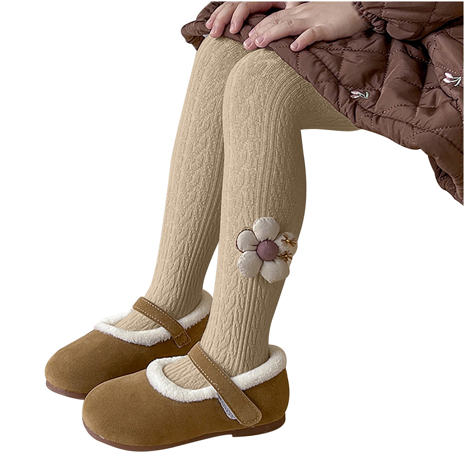 Bnwani Kids Socks Girls Winter Warm Tights Socks Brown - Walmart.com