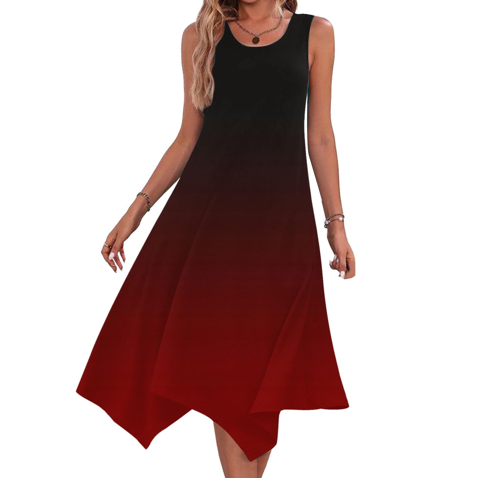 Bnwani Maxi Dresses for Women,Womens Summer Dresses,Crew Neck,A-Line ...