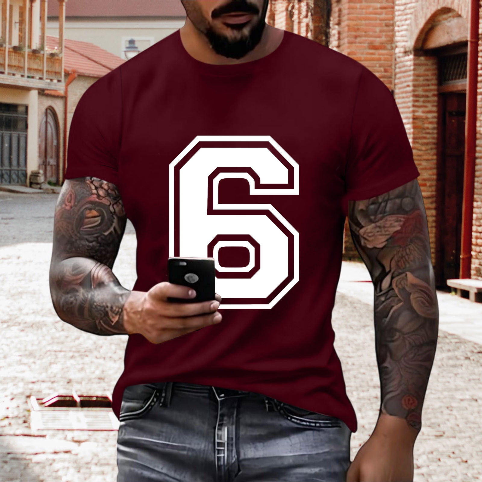 Bnwani Men Shirts Lightweight Moisture-Wicking Tee Breathable Shirts ...