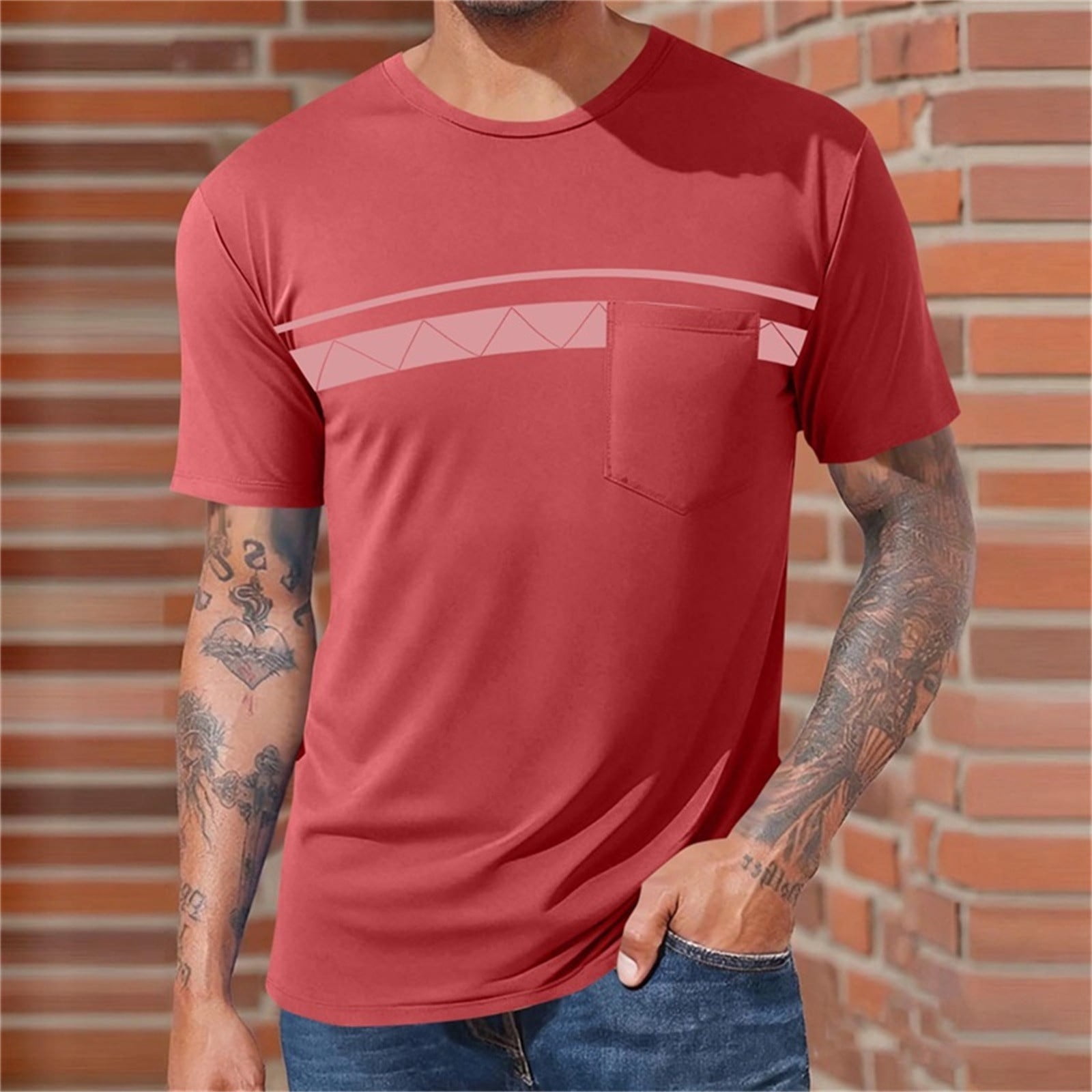 Bnwani Mens Shirts Short Sleeve Active Shirts for Men Crew Neck ...