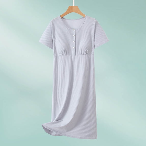 Bnwani Nightgown with Built in Bra,Nightgowns for Women,Crew Neck ...