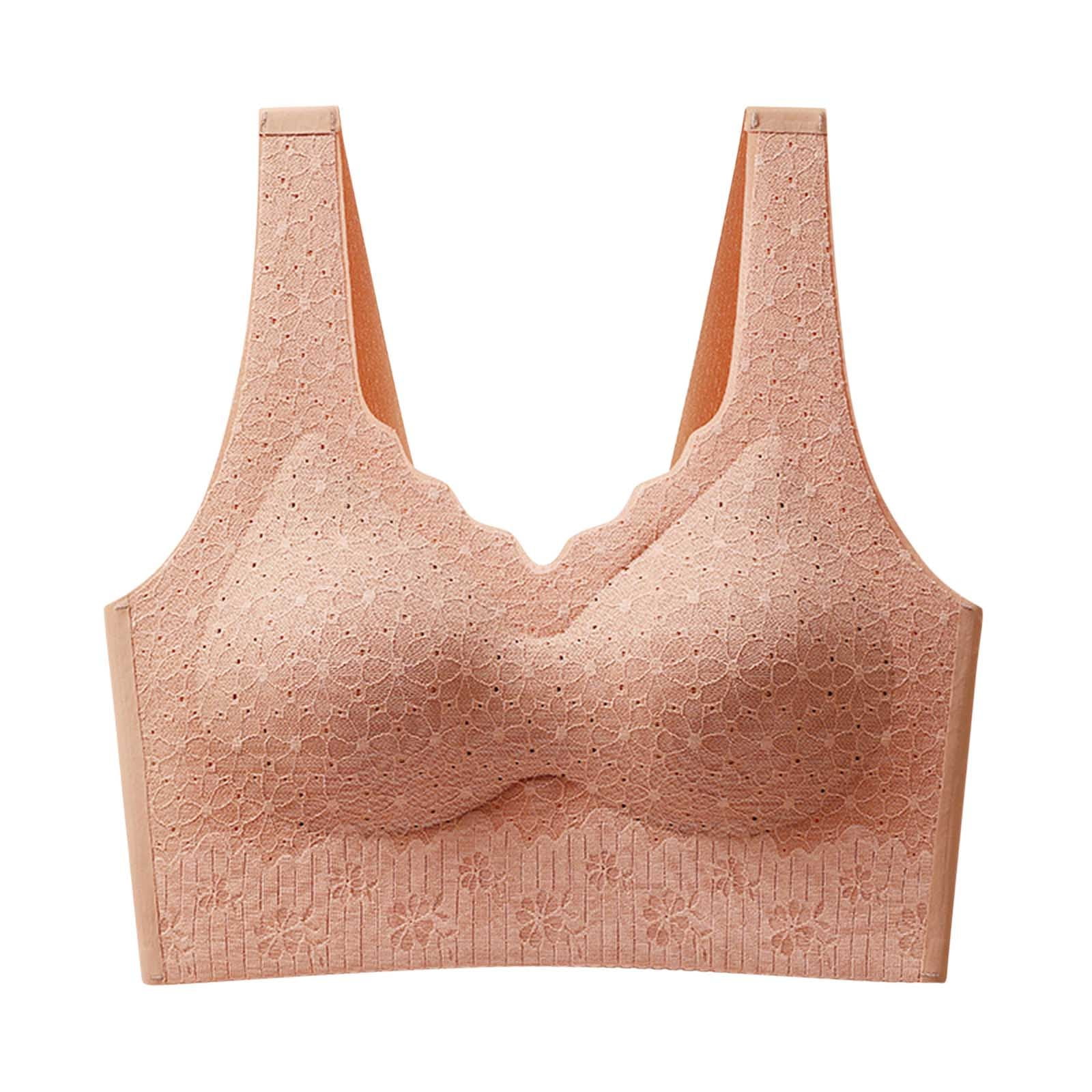 Bnwani No Underwire Bras for Women Comfortable Wireless Large Size Pull ...