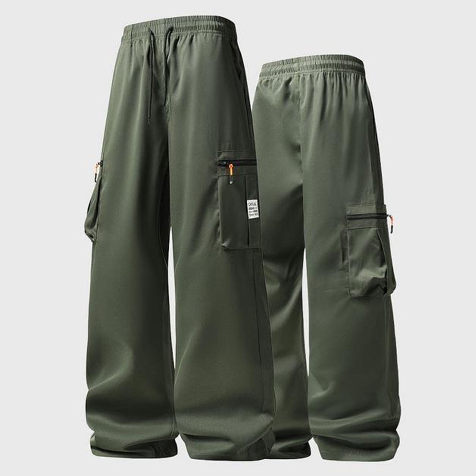 Bnwani Pants for Men Casual with Multi Pockets Wide Leg Cargo ...