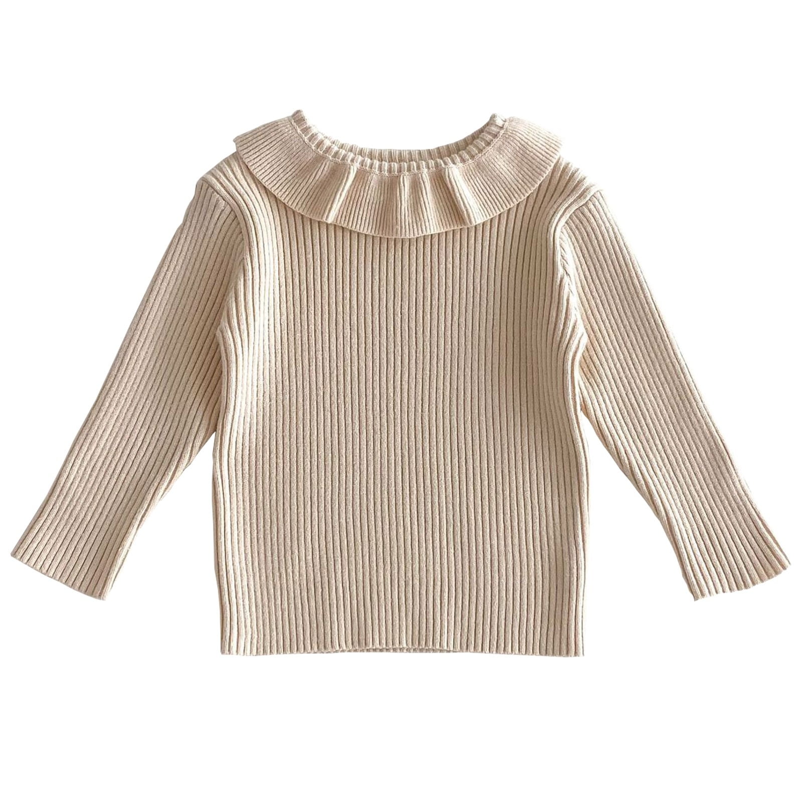 Bnwani Pullover Sweaters for Kids Knitted Lapel Long Sleeve Stretch ...