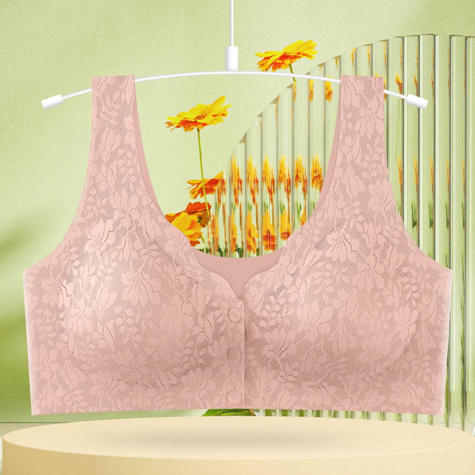 Bnwani Sexy Bras for Women Bralette Color Thin Steel Hoop Gathered Breathable Underwear For ...