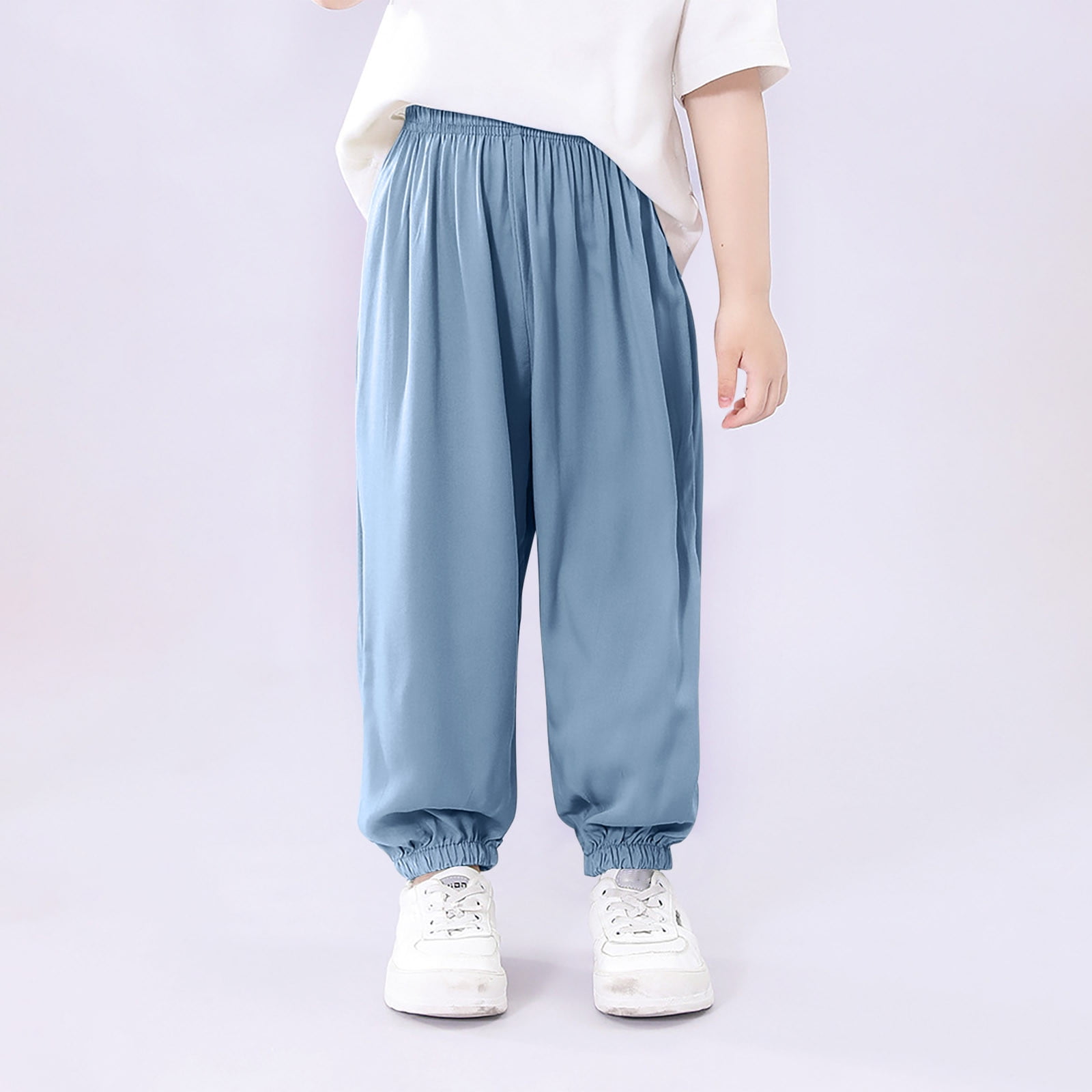 Bnwani Solid Color Pants for Kids Sweatpants for Kids Loose Pants Green ...