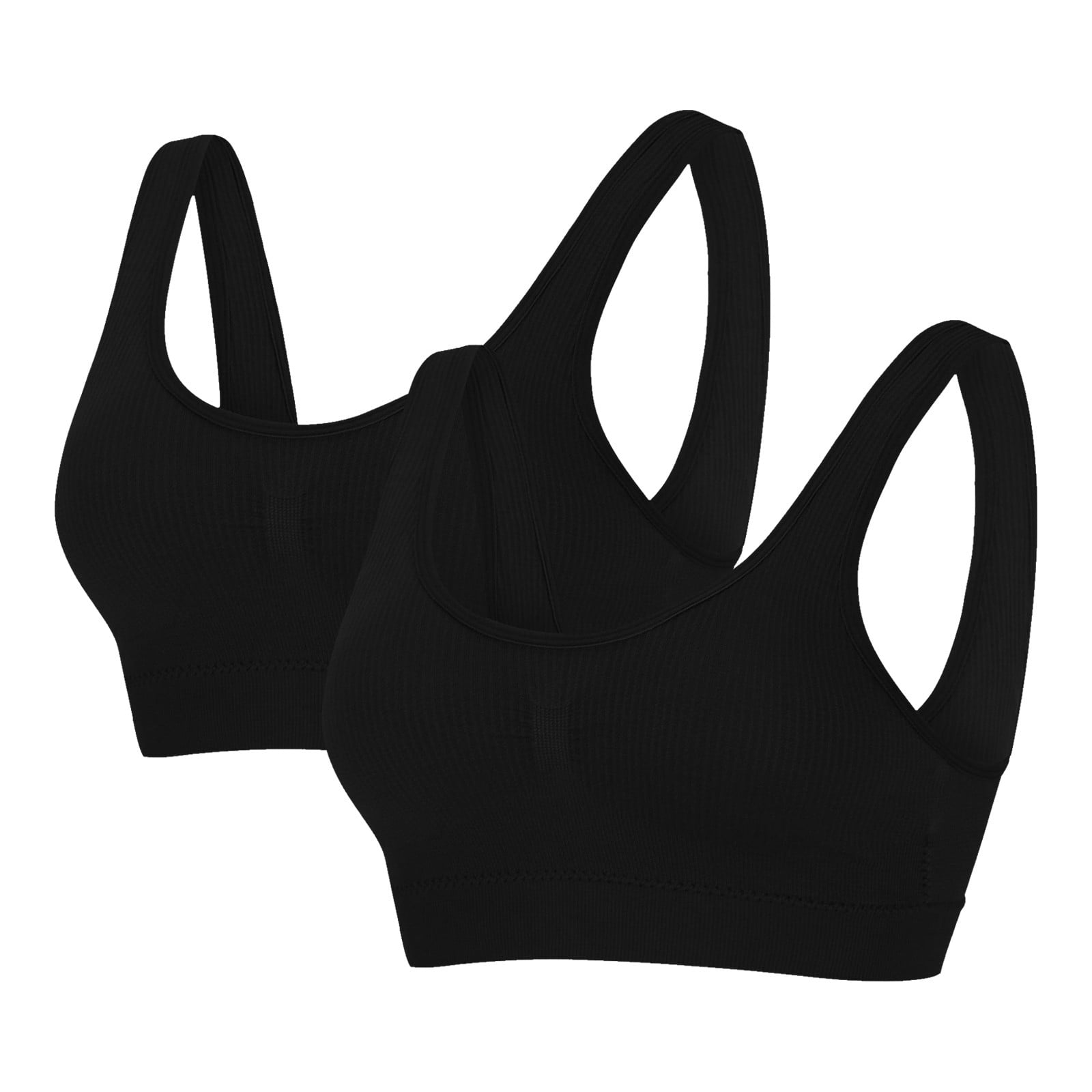 Bnwani Sports Bras for Women Bralette Sexy Padded Bra 2-Pack Bra Ring U ...