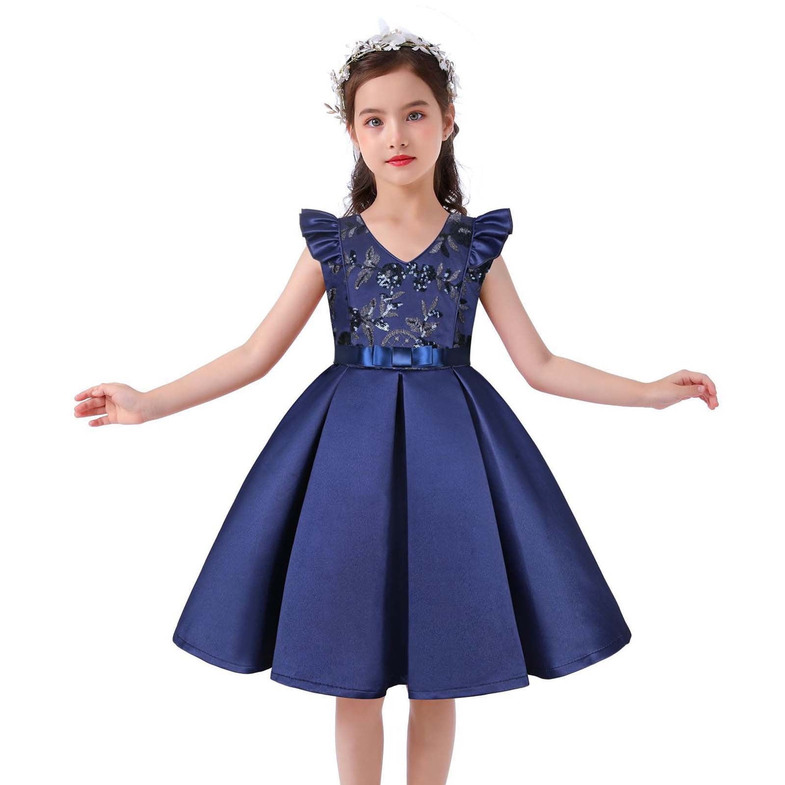 Bnwani Spring Skirt Kids Sleeve Party Gown Skirt Children's Girl ...