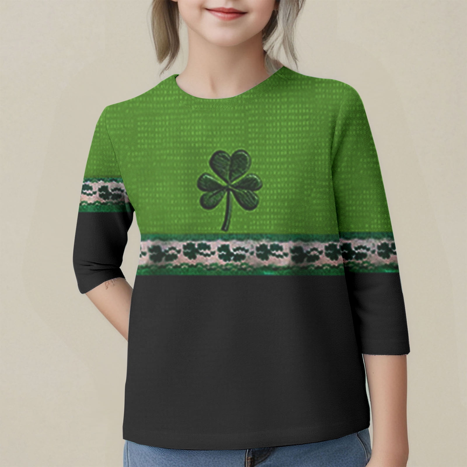 Bnwani St. Patricks Day Long Sleeve Toddler Shirt Hooded Casual Fashion Printed Tops 3-4t ...