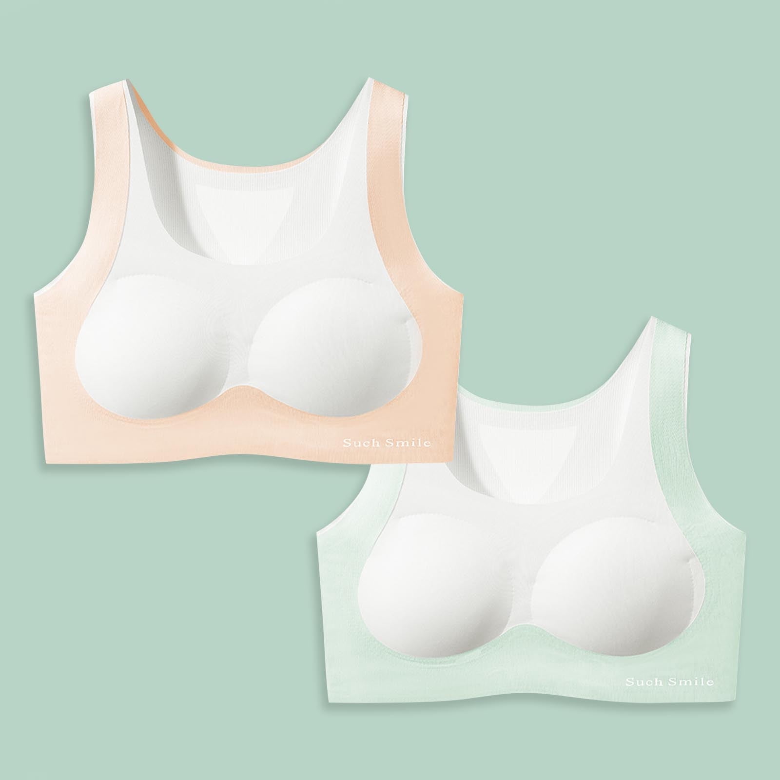 Bnwani Teen Girls Bras Seamless Comfortable Adolescence Camisole Solid ...