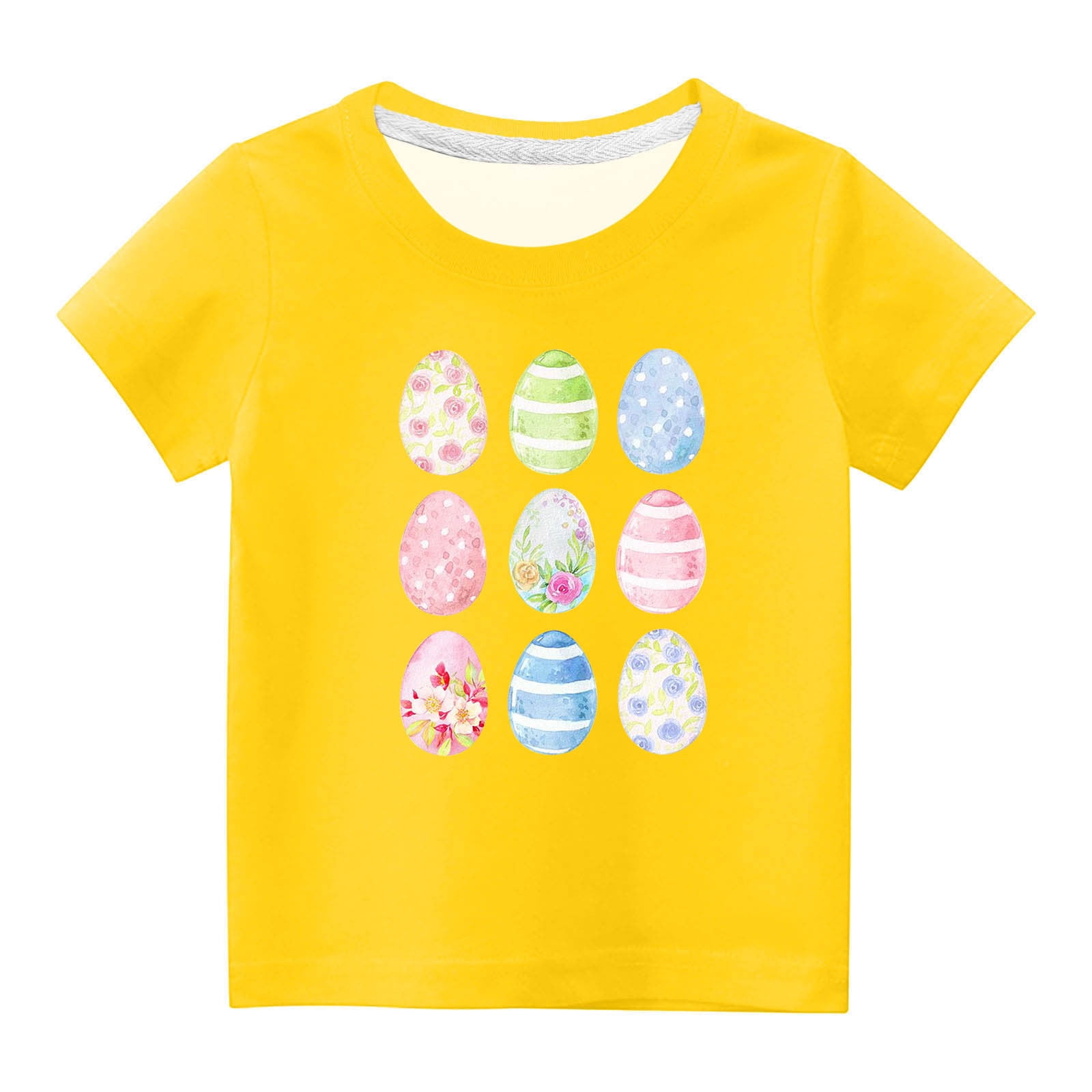 Bnwani Toddler Girls Neck Round Flower Print Fashion Cute Printed Solid ...