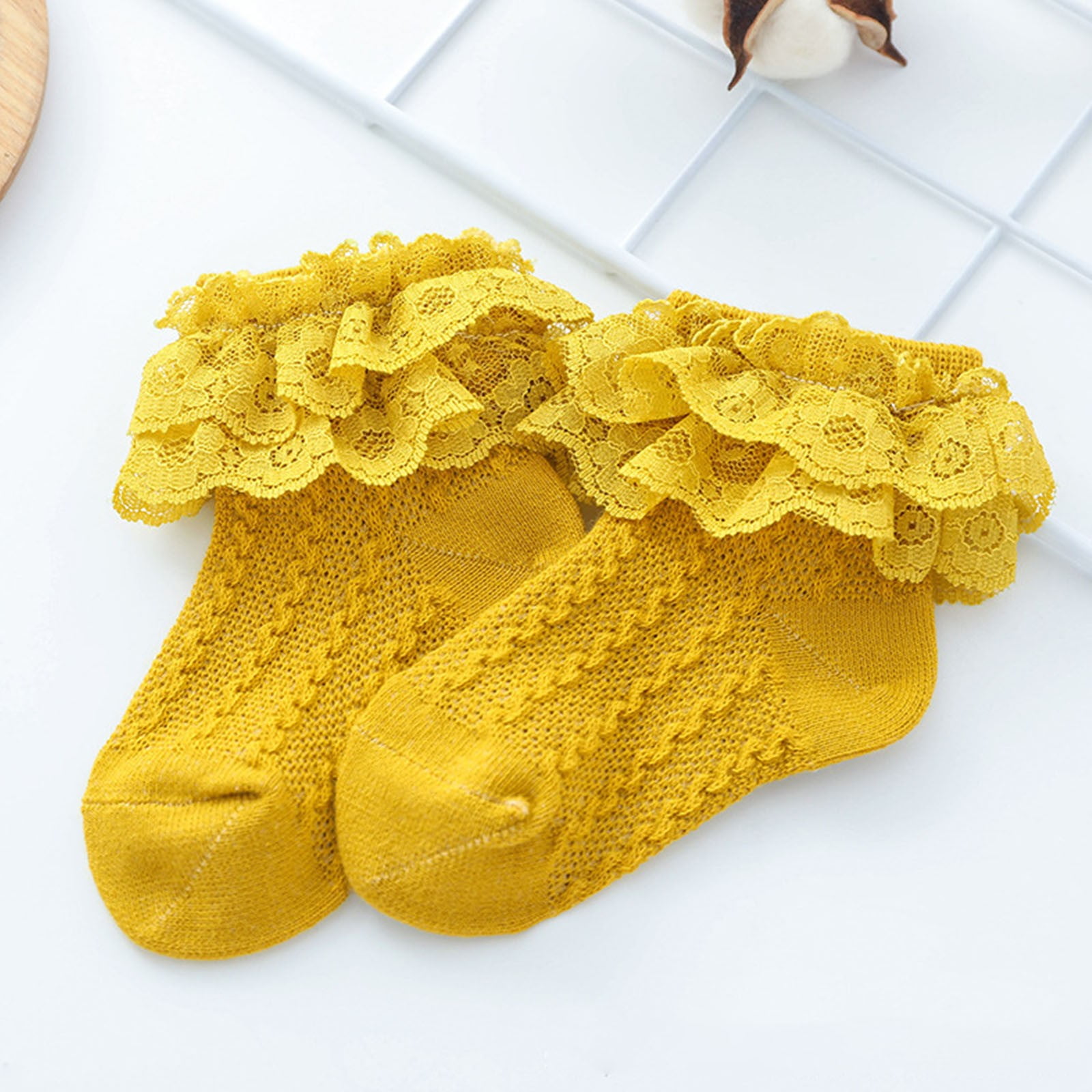 Bnwani Toddler Socks for Boys With Grips Cotton Floor Solid Color Lace ...