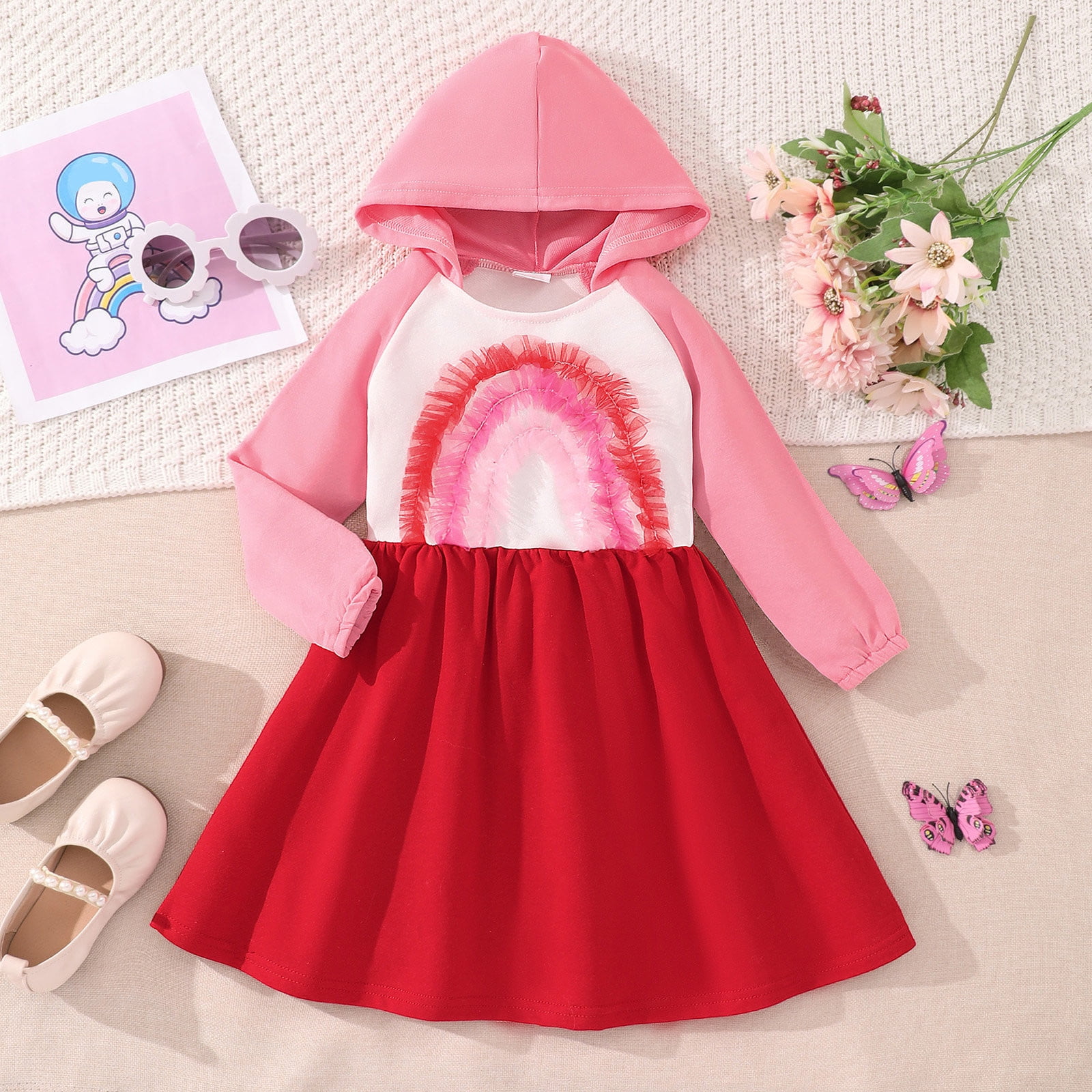 Bnwani Woman Dress Girls Toddler Baby Kids Sleeve Long Mesh Long ...