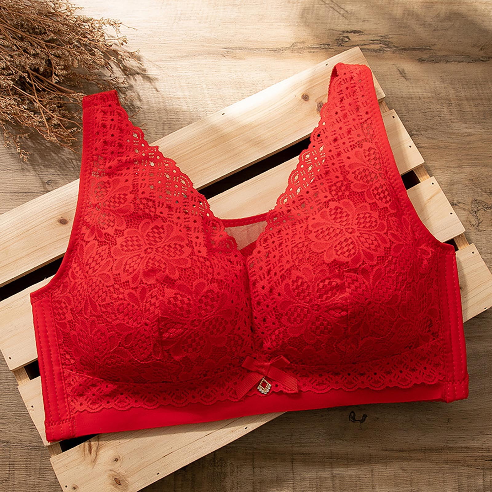 Bnwani Women Bras Bralette Sexy Color Thin And Steel Hoop Gathered ...