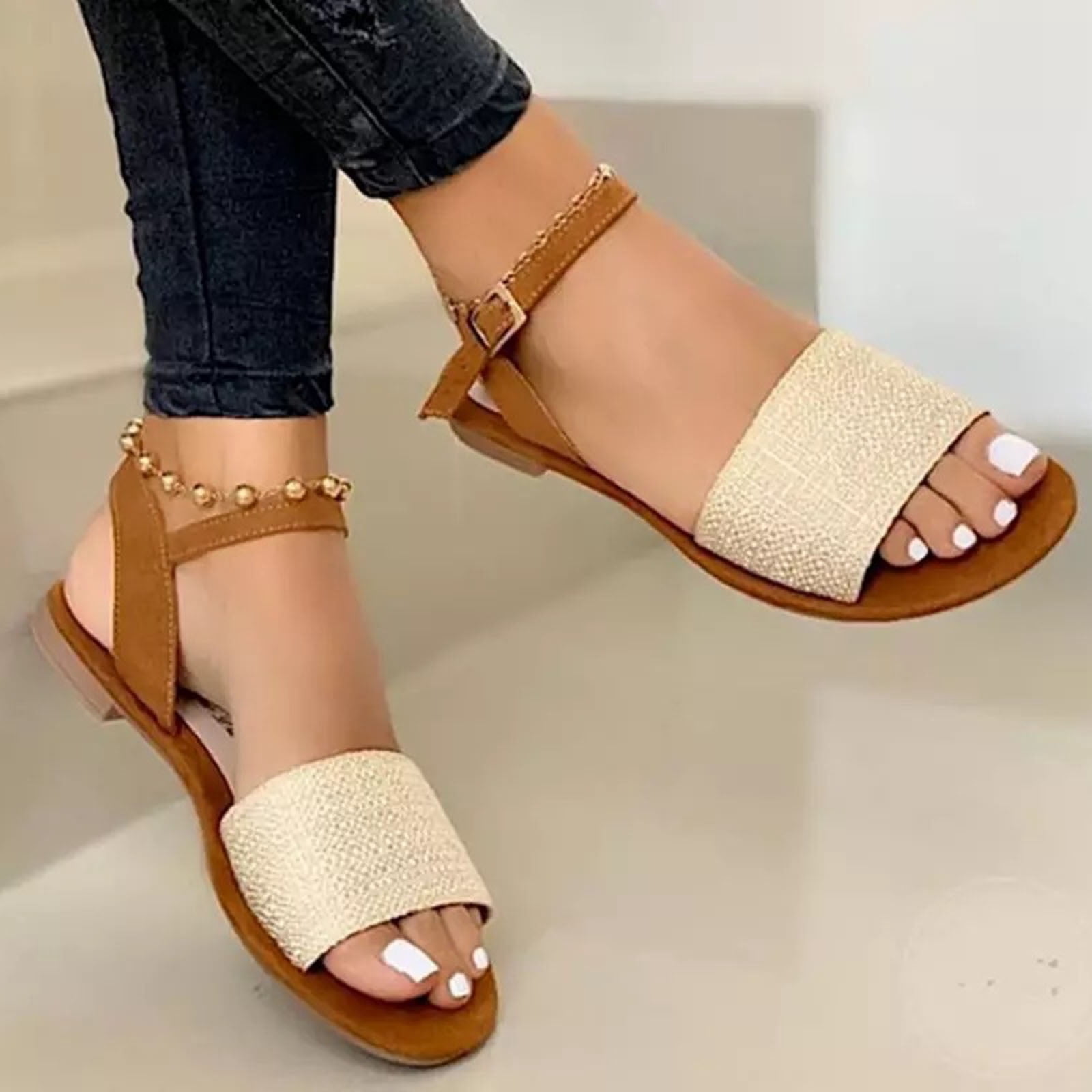 Bnwani Women's Sandals,Womens Sandals,Flat Heel,Vacation,Bohemian ...