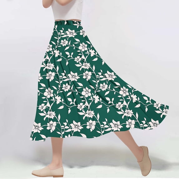 Bnwani Women's Skirts,Skirts for Women,A-line,Flare,Printed,Elastic ...