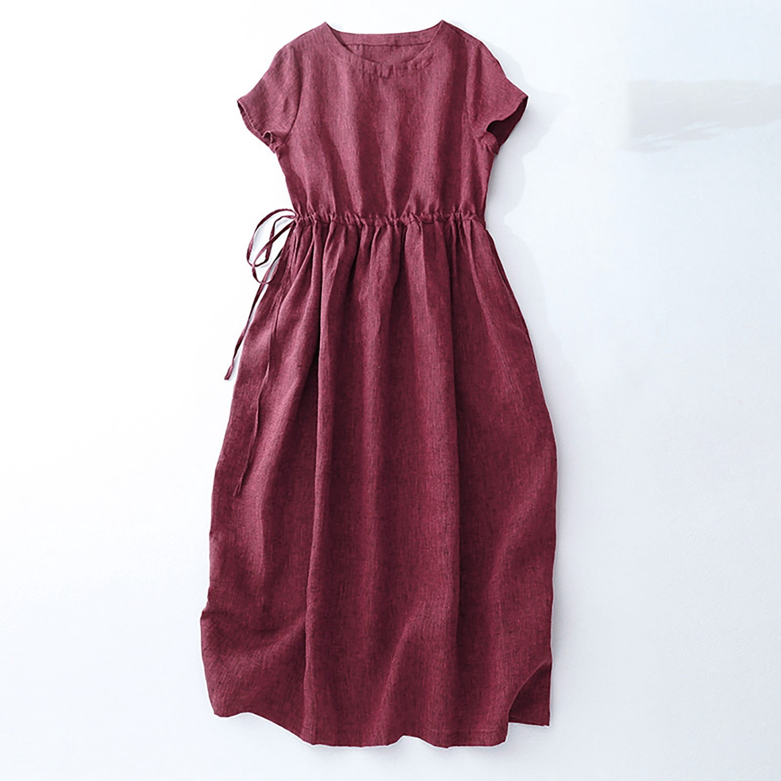 Bnwani Womens Dresses,Summer Dresses for Women,Crew Neck,Solid,Ankle ...