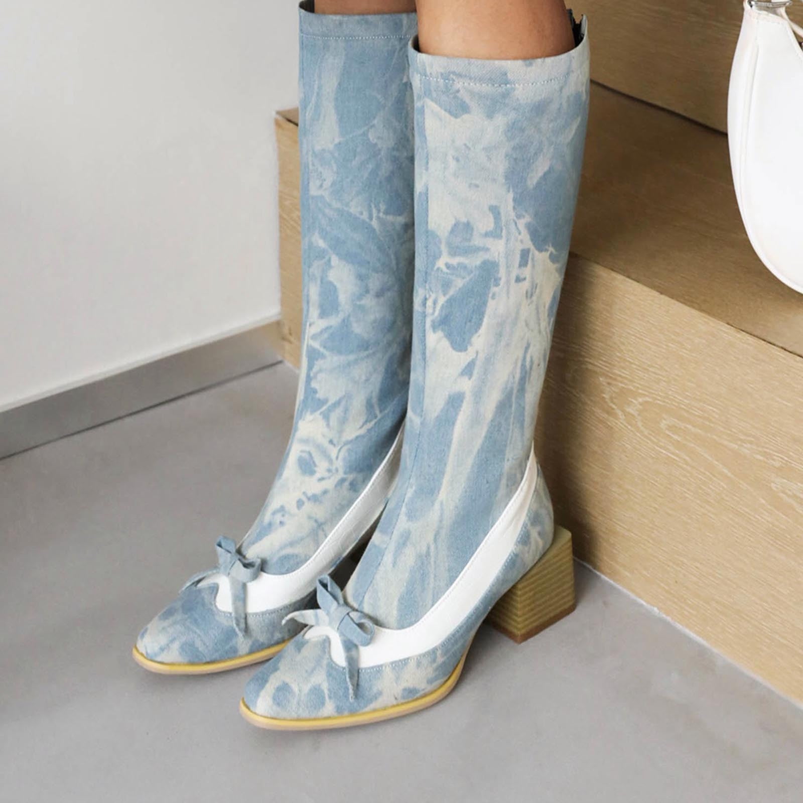 Bnwani Work Shoes For Men Clearence High Heel Shoes Ziper Warm Knight ...