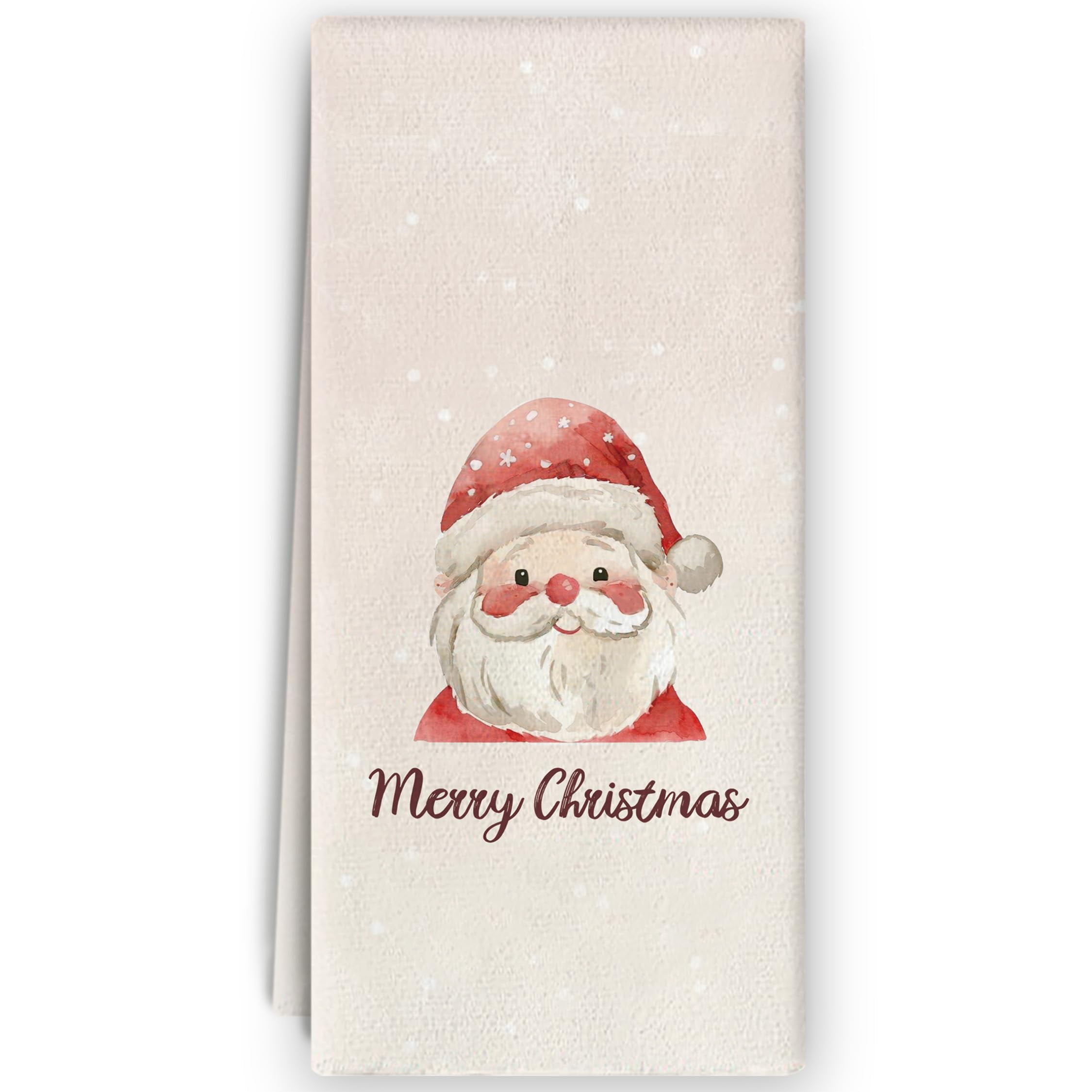 Bnzolyoia Santas Christmas Kitchen Towels 16x24 - Santa Christmas ...