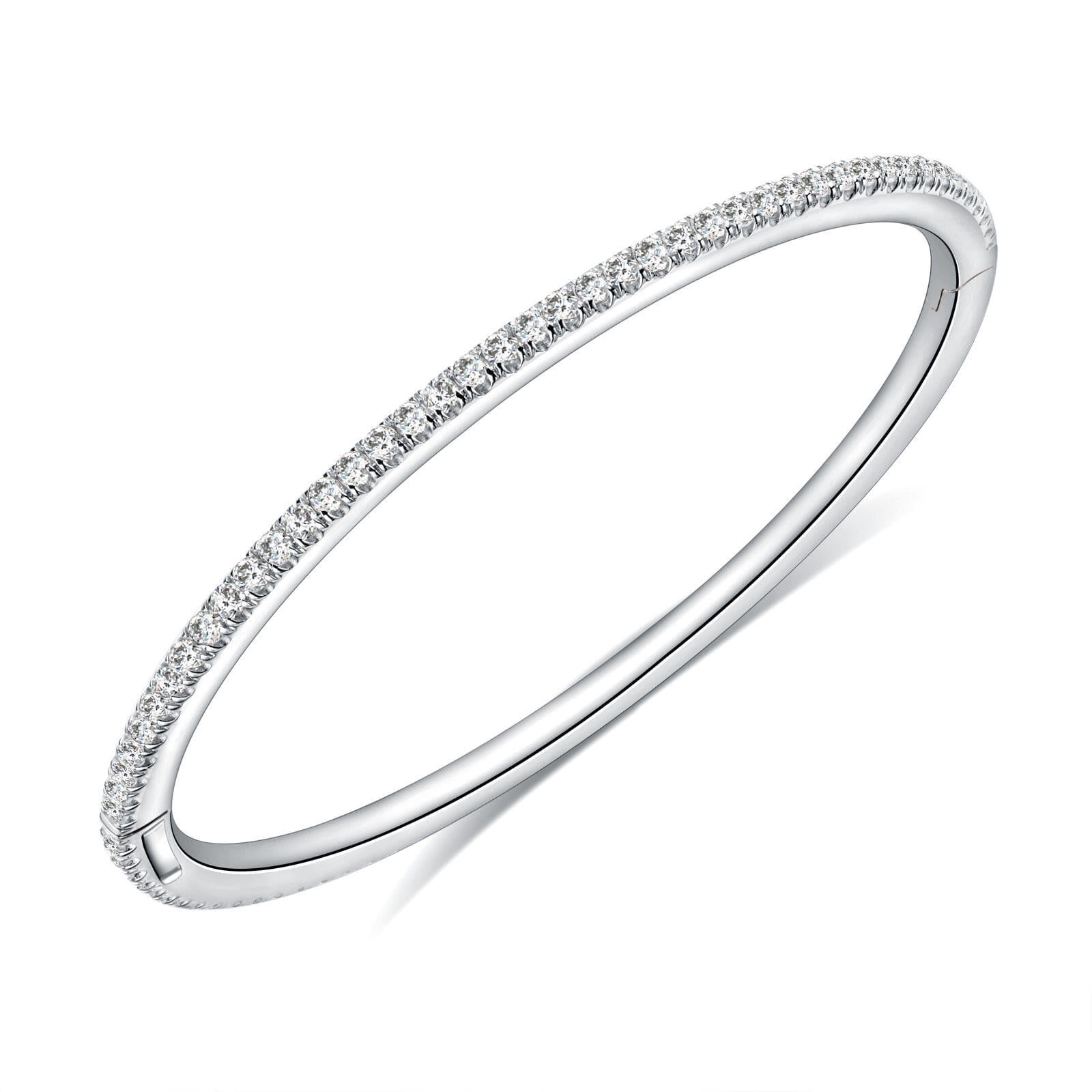 Bo.Dream 3.0ct Moissanite Bangle Bracelets for Women, S925 Sterling Silver Round Cut Diamond ...