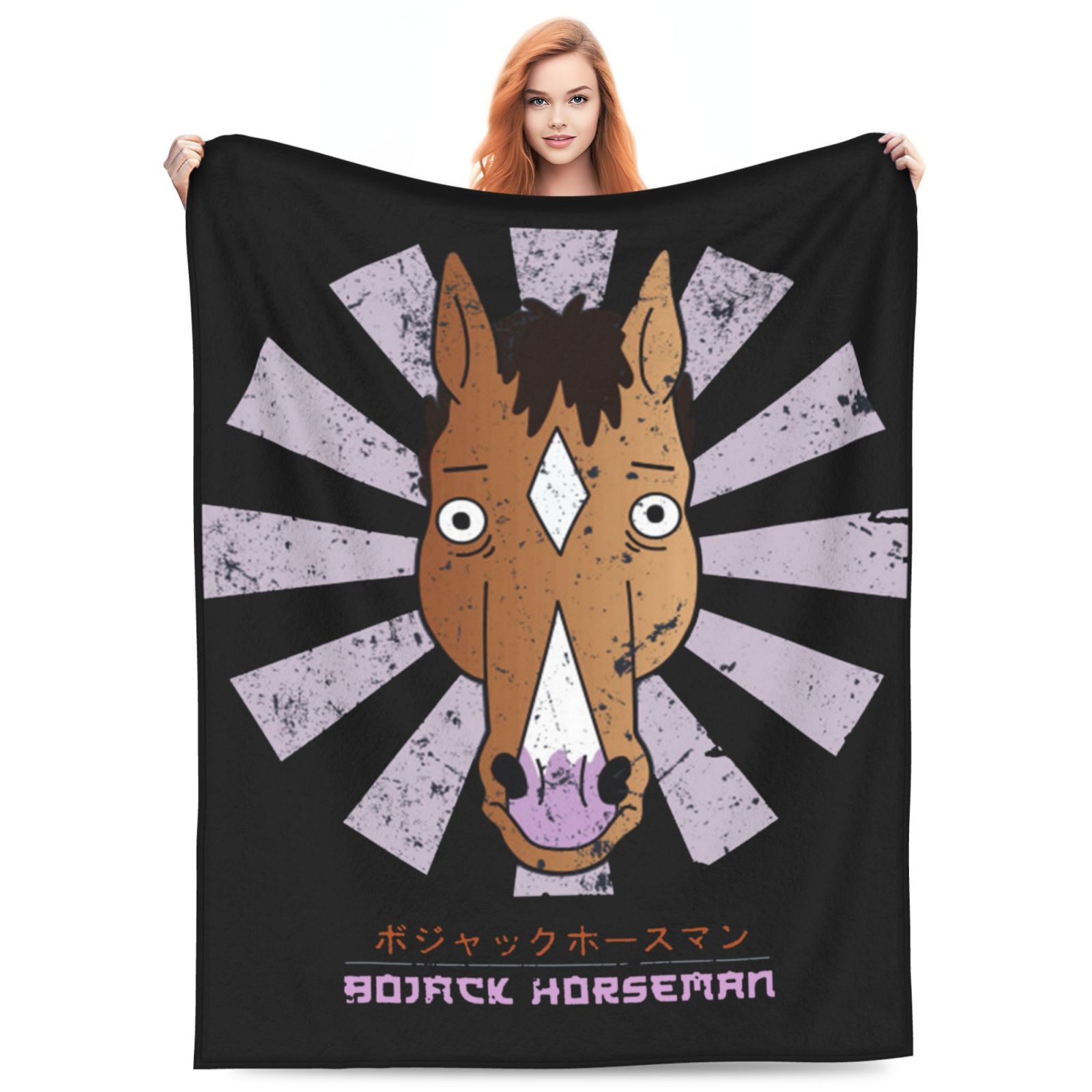 Bo-Jack Horseman Flannel Blanket Funny Ultra-Soft Micro Warm Throw ...