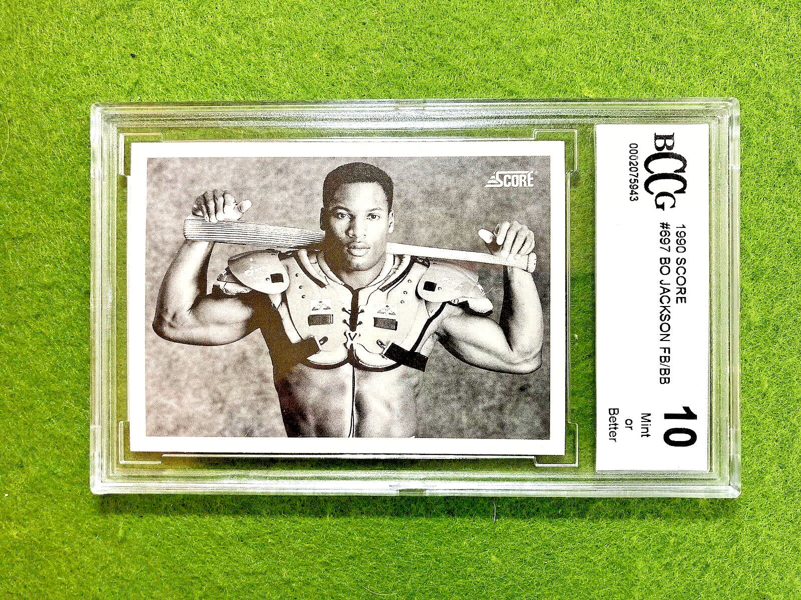Bo Jackson BCCG 10 FOOTBALL & BASEBALL CARD 1990 BO JACKSON Score MAKE ...