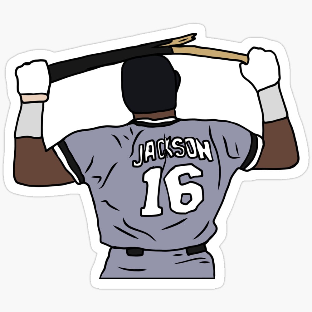 Bo Jackson Breaking A Bat Sticker Baseball Sticker, Football Sticker ...