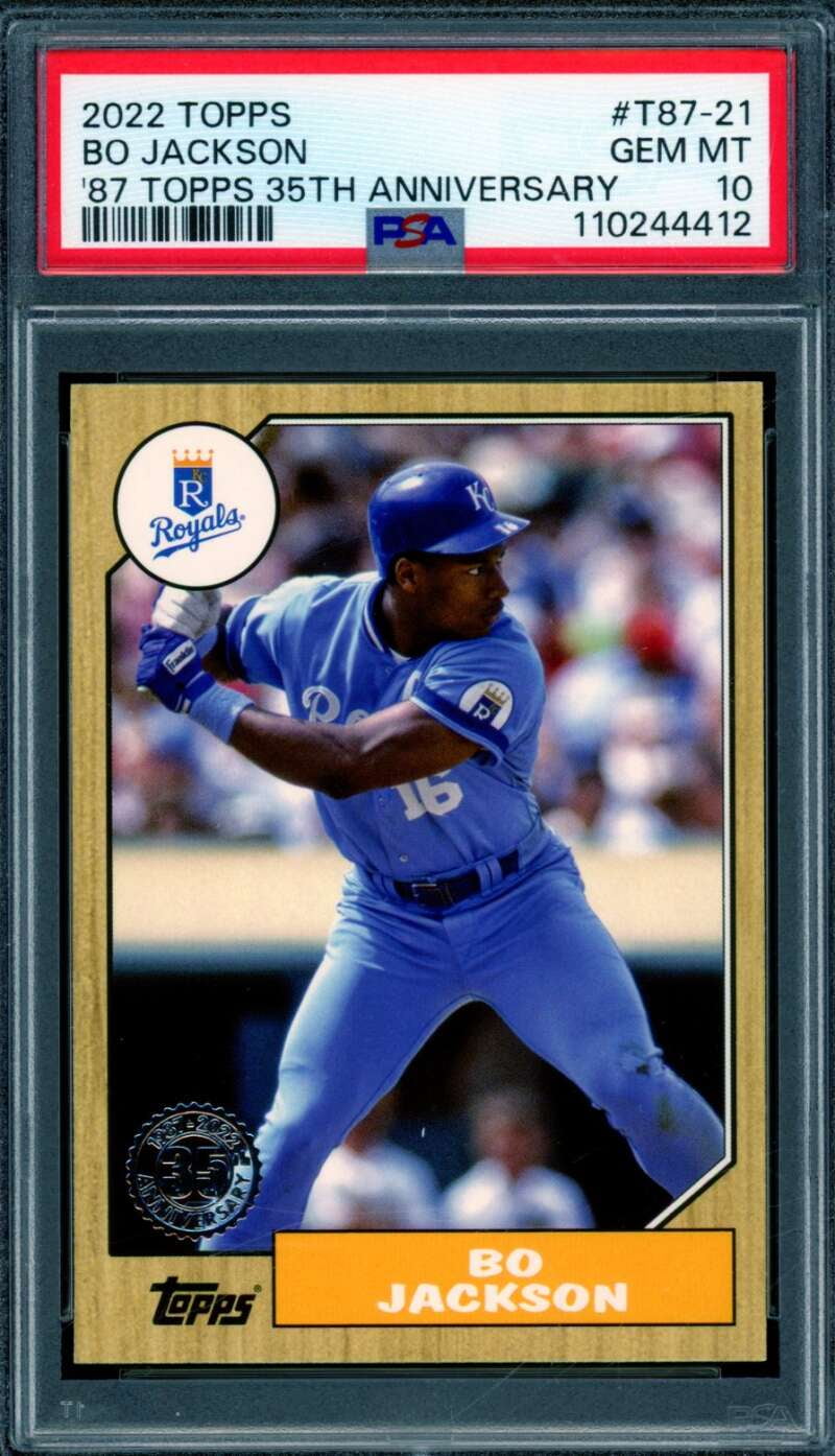 Bo Jackson Card 2022 Topps 87 Topps 35th Anniversary (pop 18) #T87-21 ...