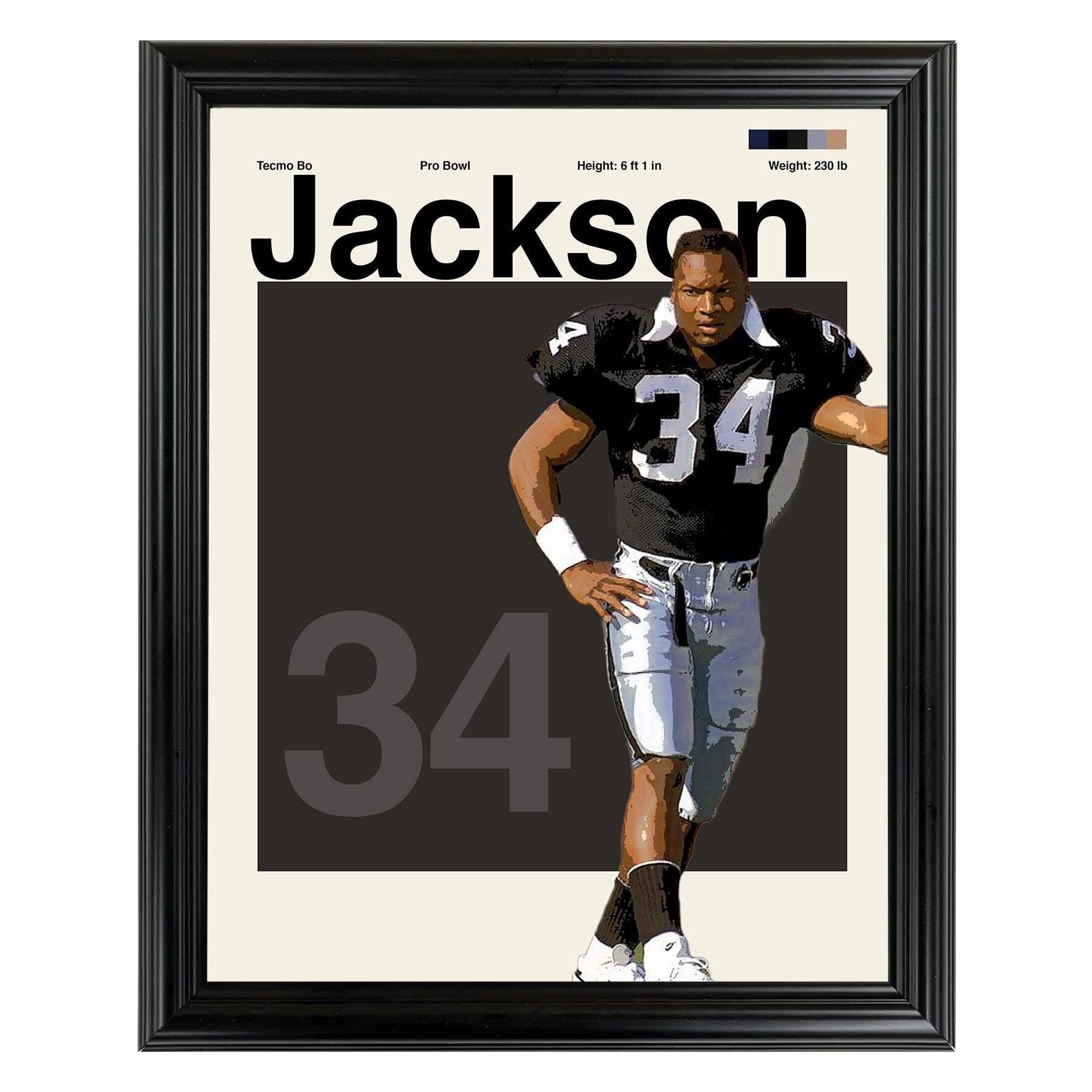 Bo Jackson Framed Sports Art Photo by Thomas Maxwell - Walmart.com