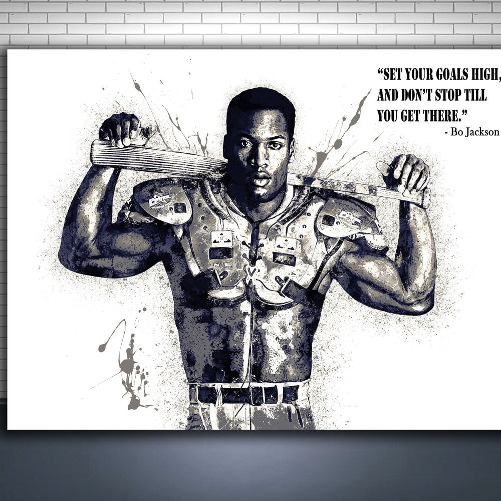 Bo Jackson Poster, Quote, sport poster, Man Cave, Kids Room, Tribute ...
