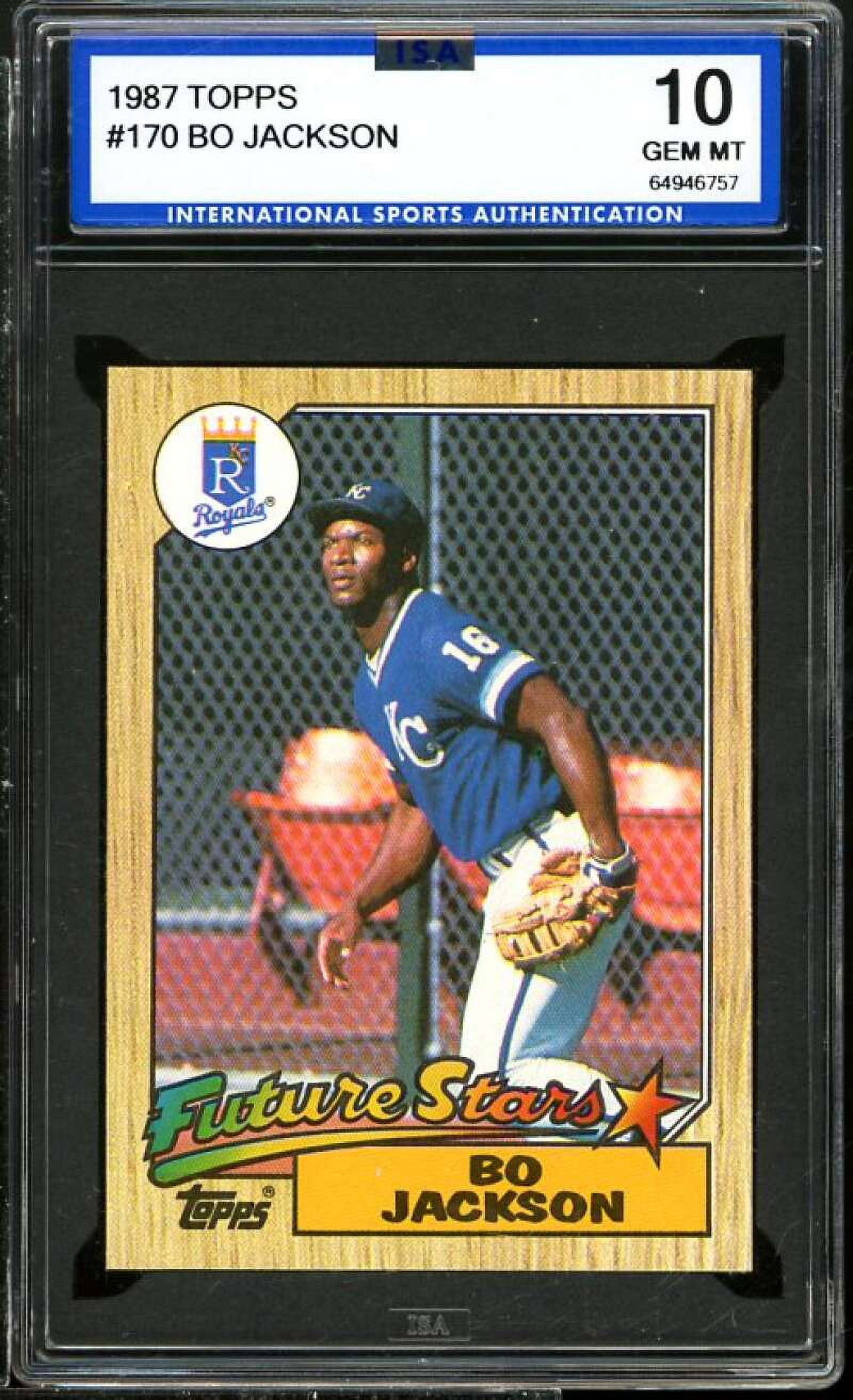 Bo Jackson Rookie Card 1987 Topps #170 ISA 10 GEM MINT - Walmart.com