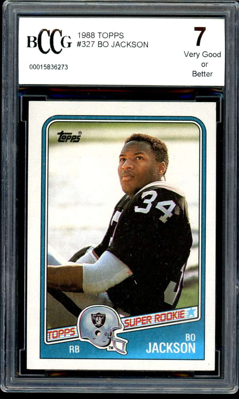 Bo Jackson Rookie Card 1988 Topps #327 BGS BCCG 7 - Walmart.com
