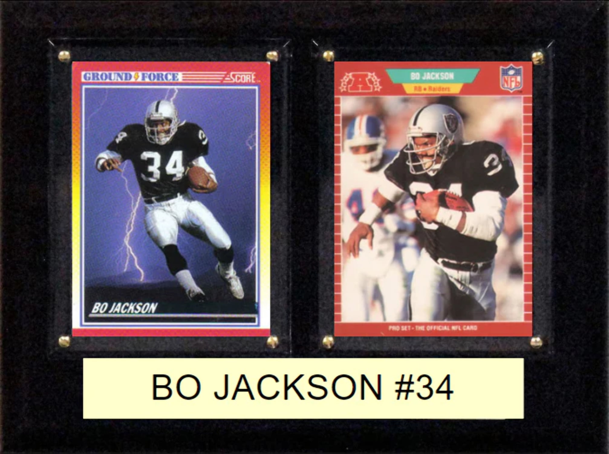 Bo Jackson Score Pro Set 2 Card 6 X 8 Plaque
