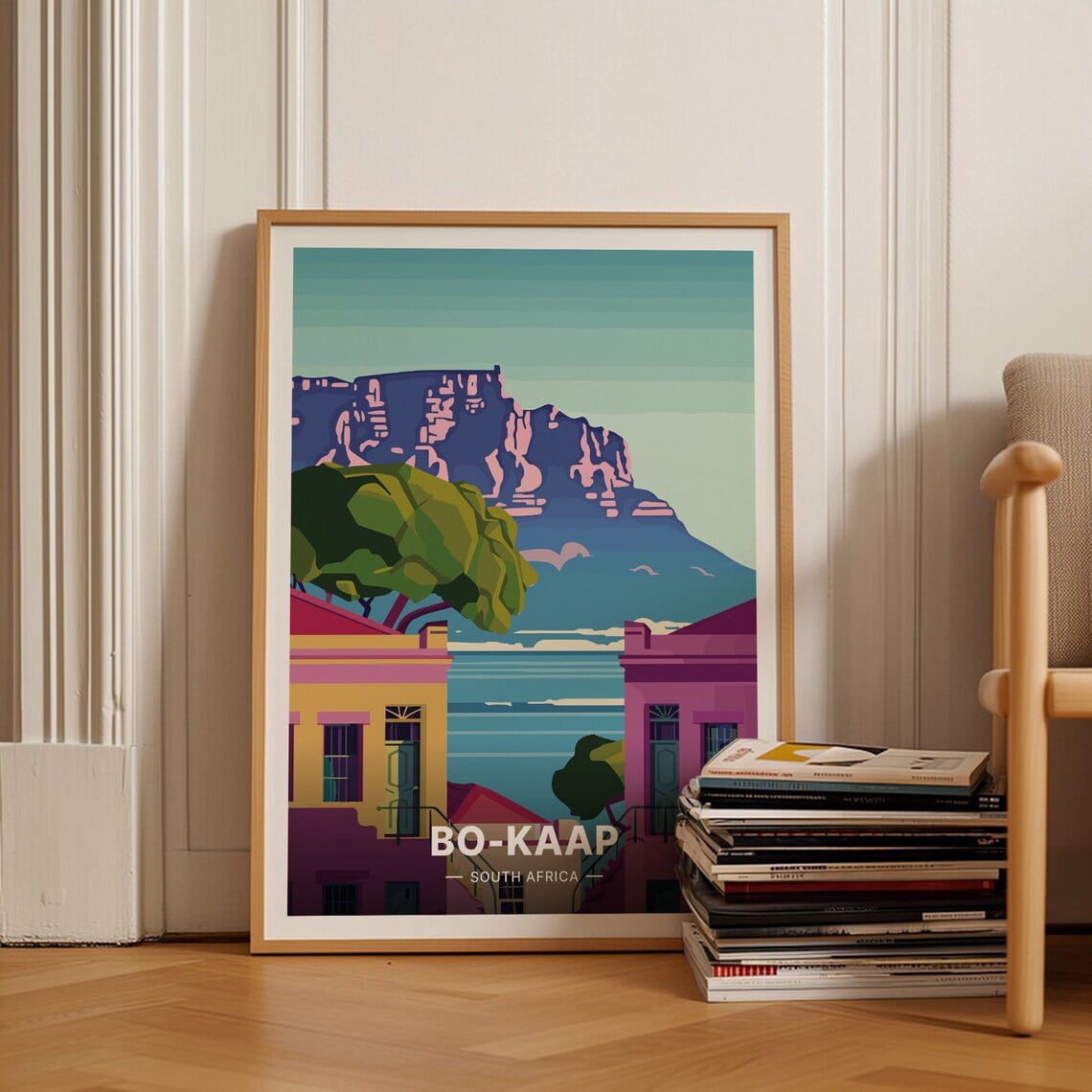 Bo-Kaap Cape Town South Africa Vintage Style Wall Art 3 Unframed Paper ...