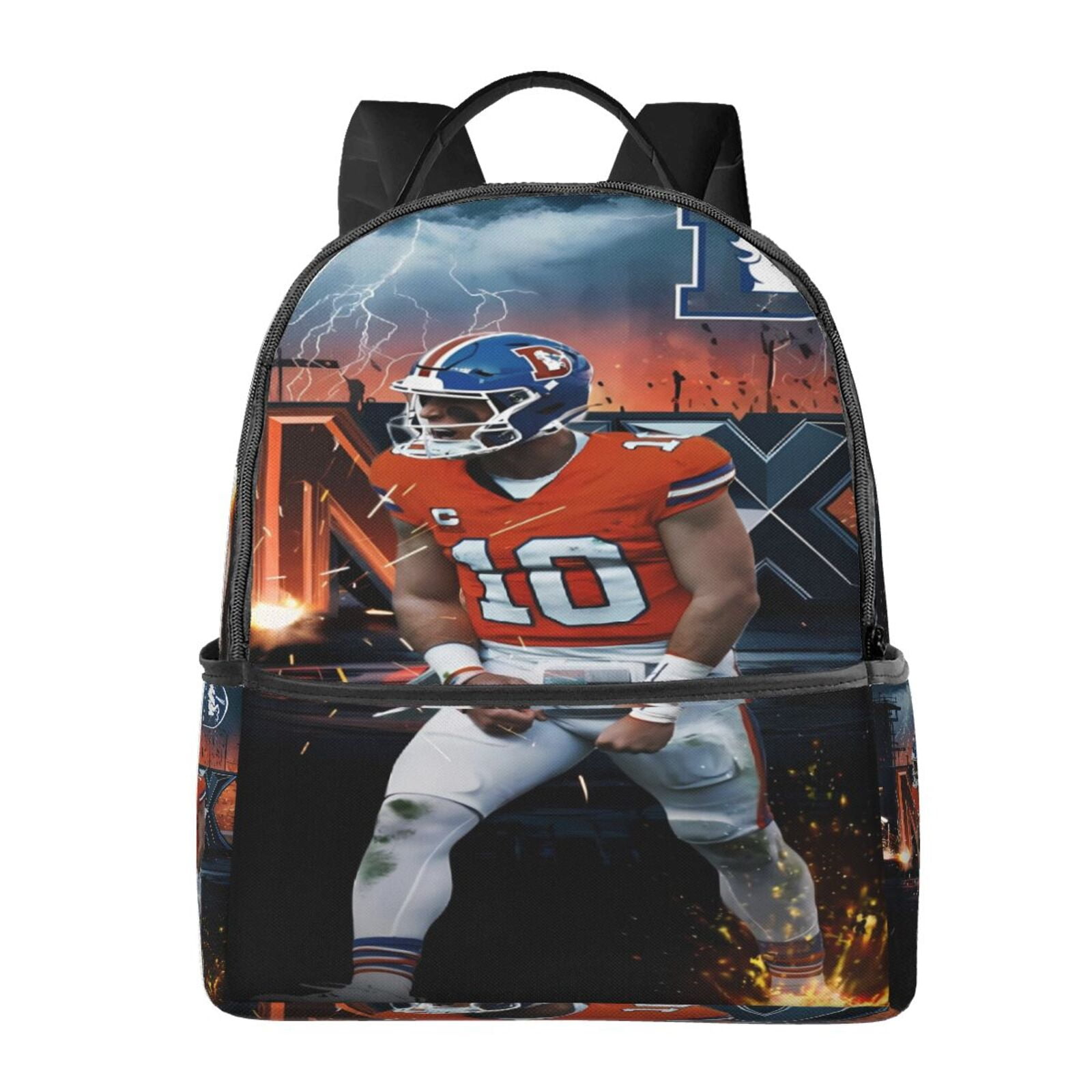 Bo Nix Customized Fashion Travel Backpack, Football Team Logo Fan ...