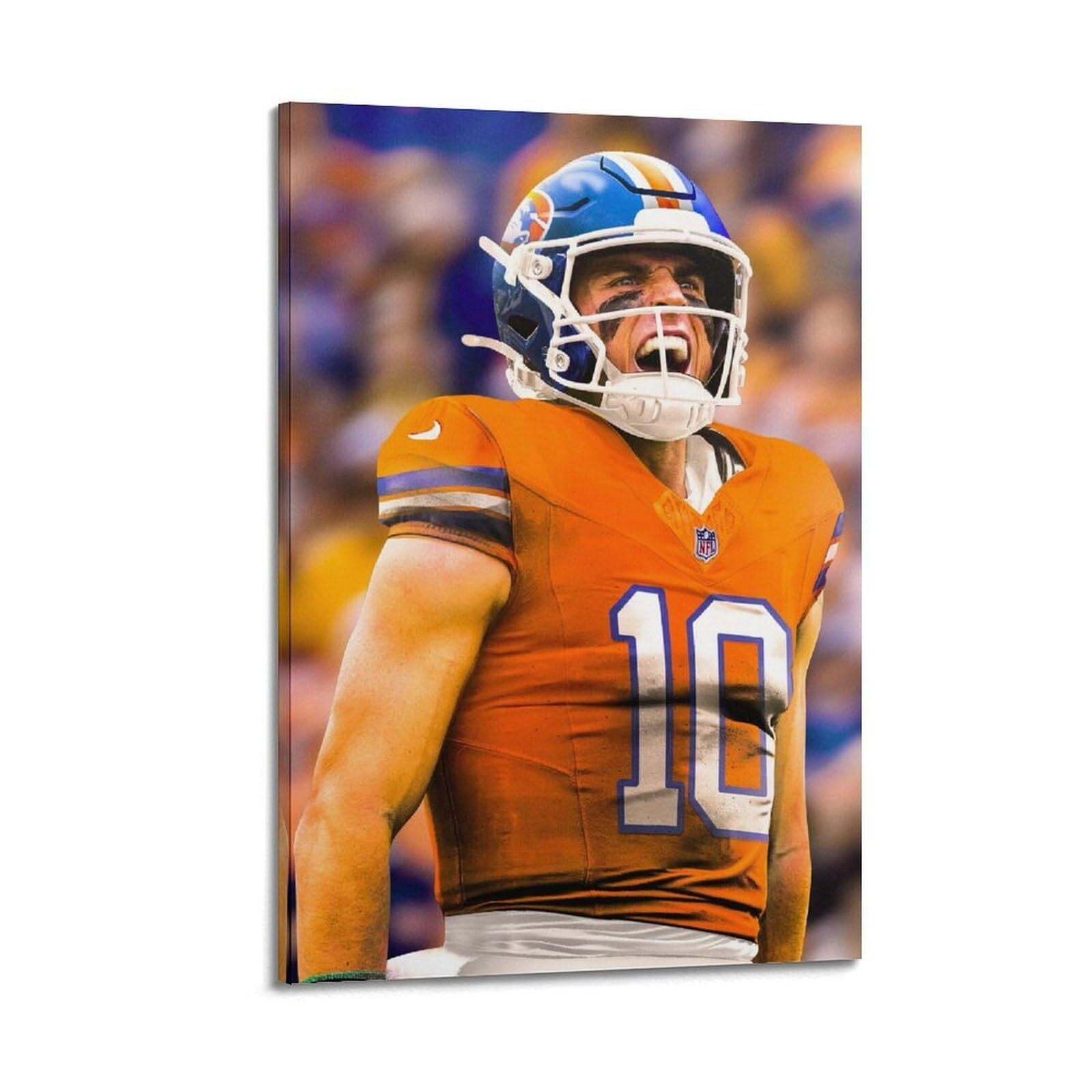Bo Nix Famous Athletes Poster Painting On Canvas Wall Art Scroll ...