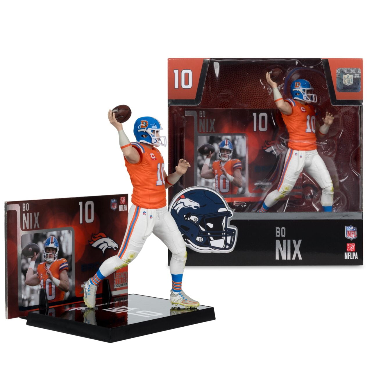McFarlane NFL 7" Figure, Denver Broncos Bo Nix w/Classic Jersey #47 ...