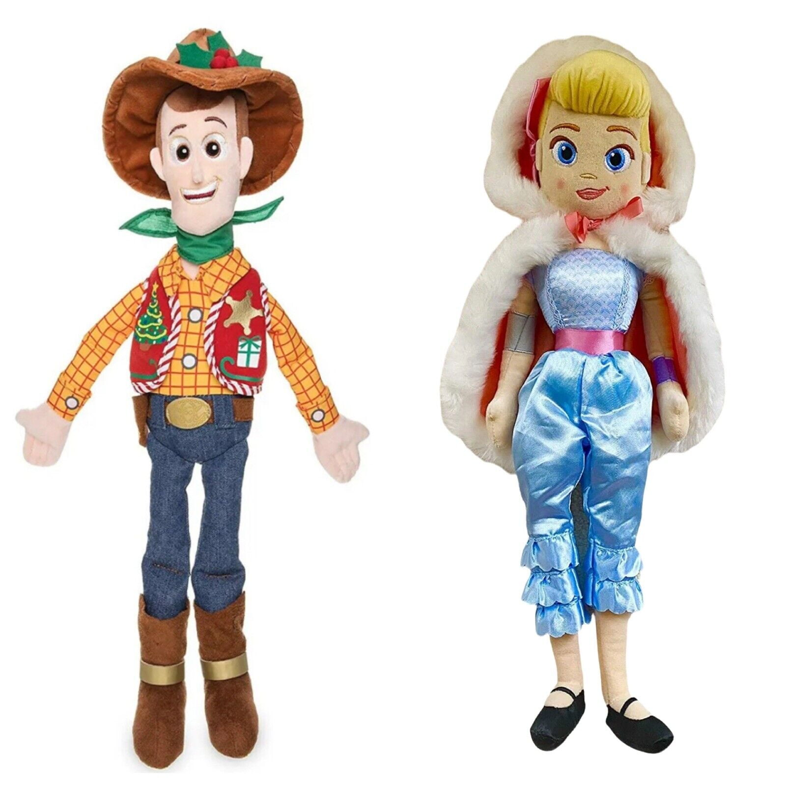 Bo Peep & Woody Holiday Set Plush Soft Figure 15" Authentic Dolls New ...