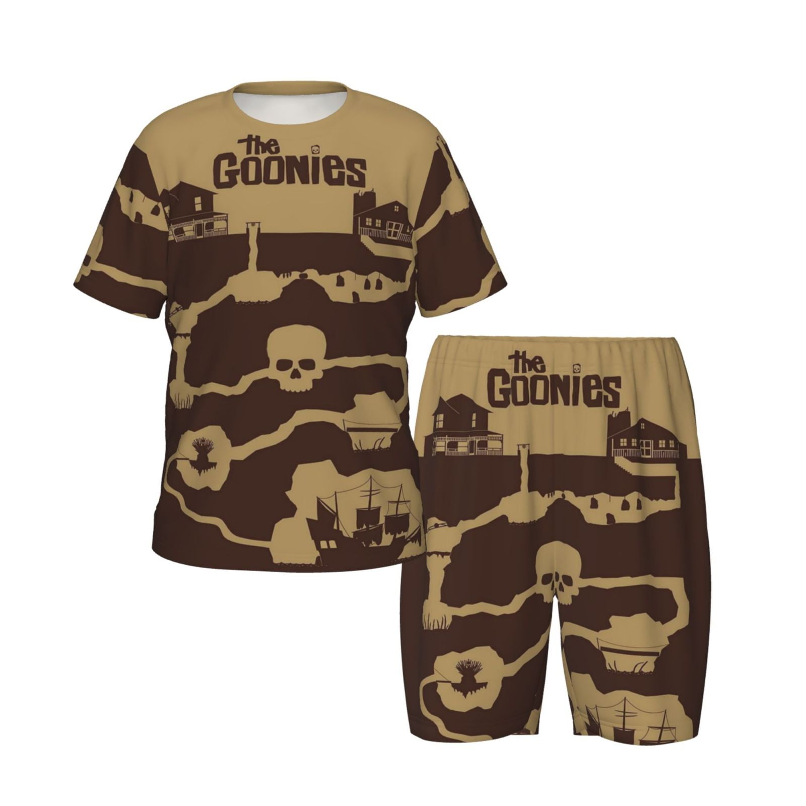 Bo-Ys Gir-Ls Gooni-,E Pajamas Set Cartoon Shirt With Shorts Set Summer ...