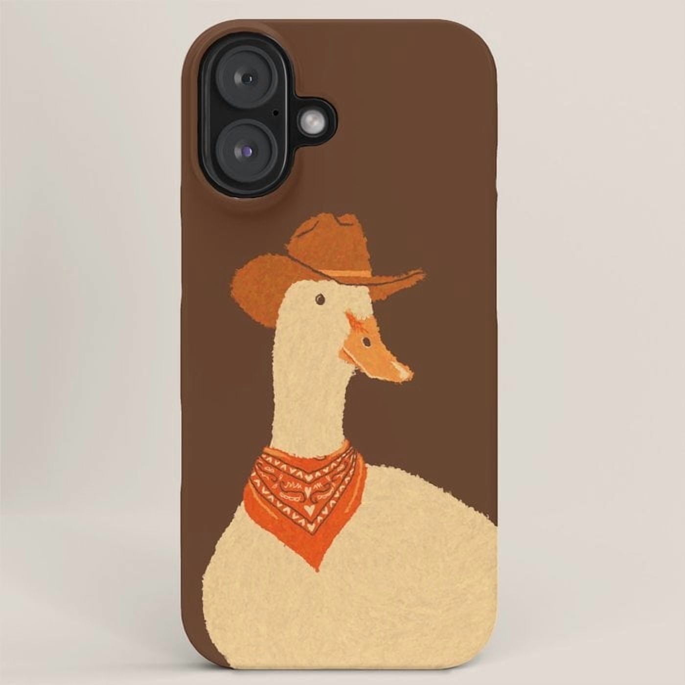 Bo the Cowboy Duck Funny Western Animal Art H2143 Durable Unisex iPhone ...