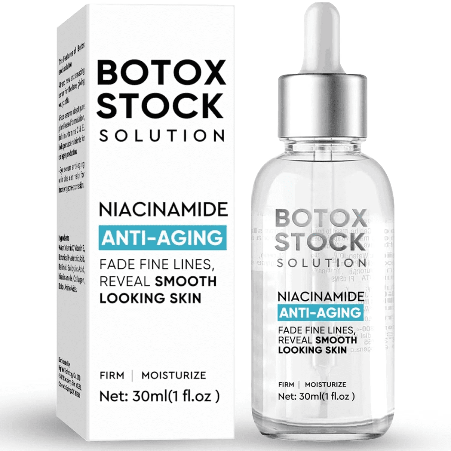 Bo-tox Stock Solution Facial Serum Anti-Aging Fade Fine Lines Reveal Smothing Looking Skin ...