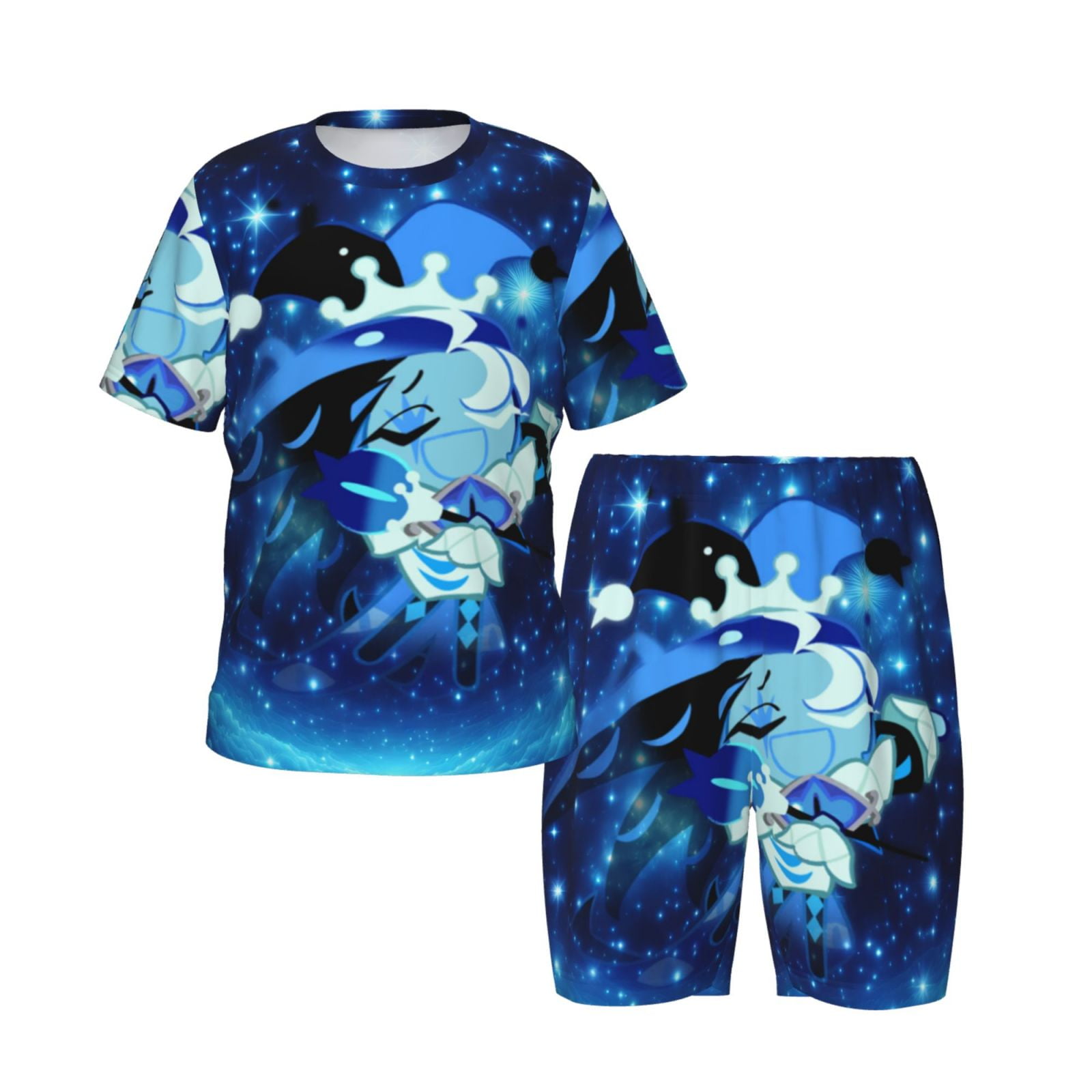 Bo-ys Gir-ls Shadow Milk Cookie Pajamas Set Cartoon Shirt With Shorts Set Summer Sleepwear For ...