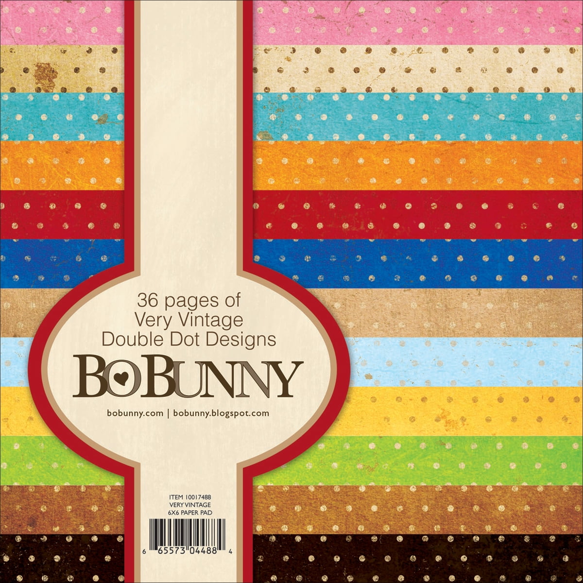 BoBunny Double Dot Paper Pad 6"X6" 36/Pkg-Very Vintage, Pk 3, BoBunny ...