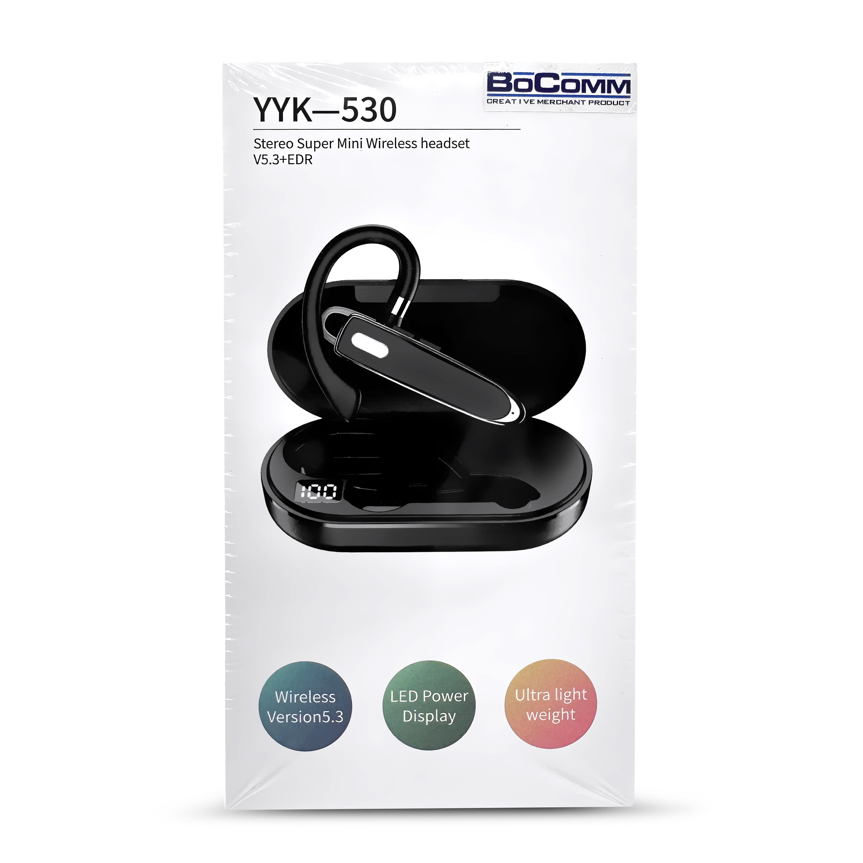 BoComm YYK530 Bluetooth-compatible Earphone Ear Hook ANC Noise Canceling IPX5 Waterproof Sports ...