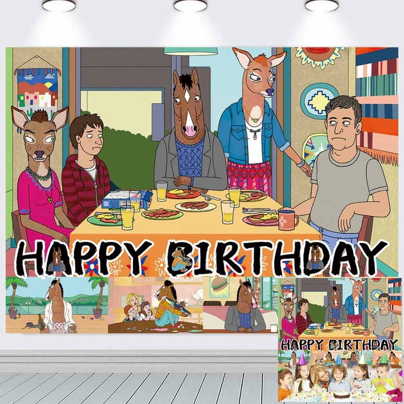 BoJack Horseman Backdrop Banner Party Supplies Post Birthday ...