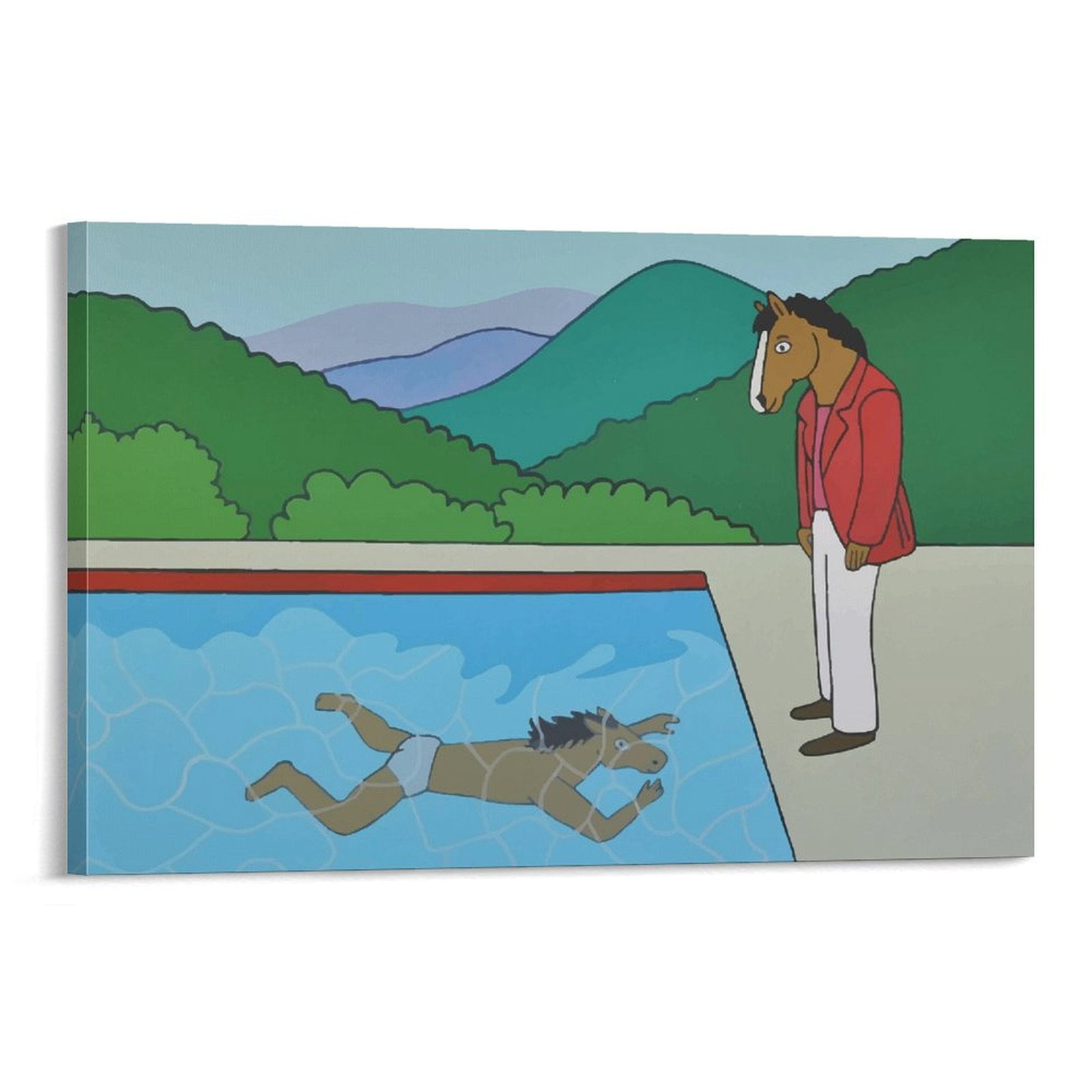 BoJack Horseman He Watches He Swimming Poster Poster Decorative ...