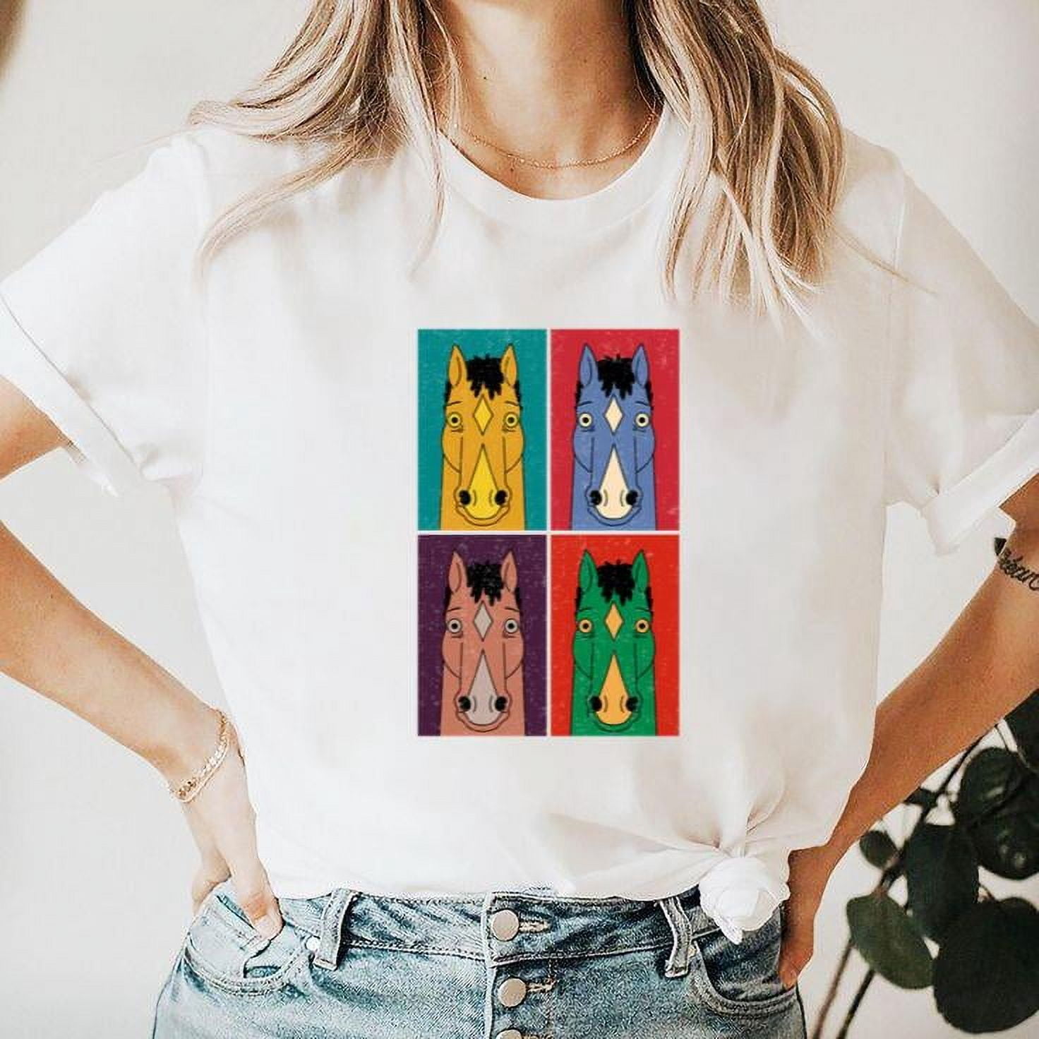 BoJack Horseman Pop Art Vintage Cartoon Fan T Shirt Netflix Adult ...